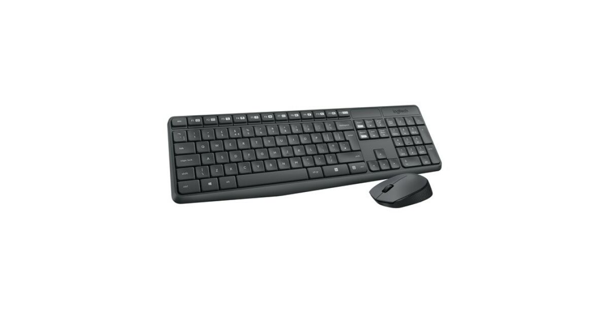Logitech MK235 - Fekete - HU billentyűzet gravírozással - német nyelven ...