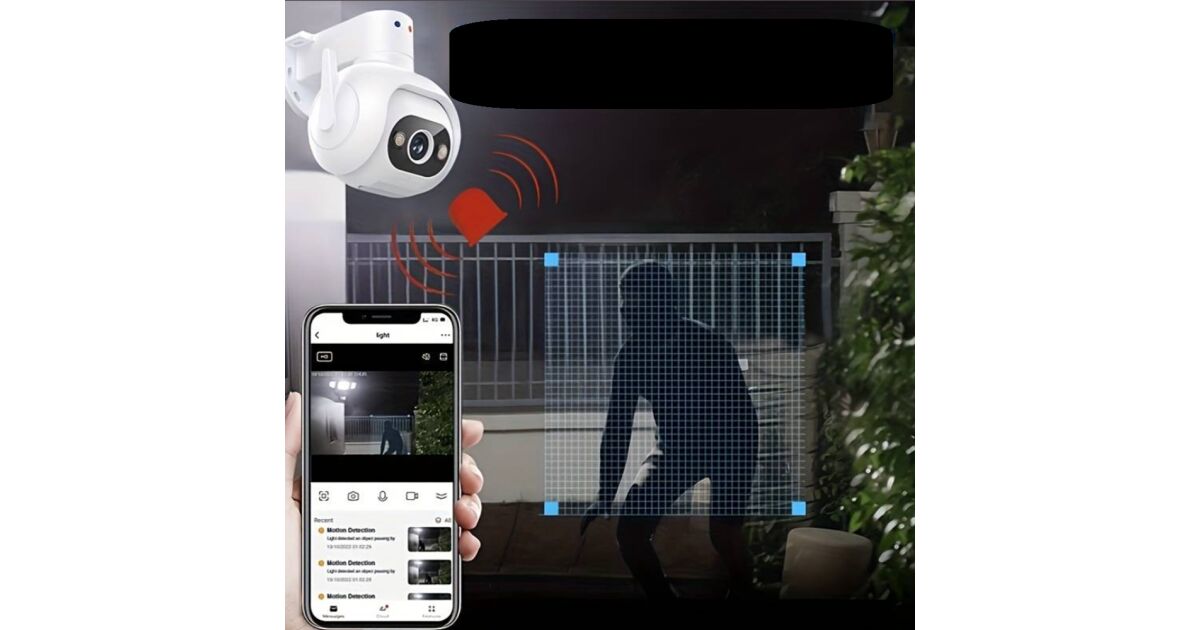 Vezeték nélküli 5MP IP PTZ kamera 10X Zoom, hangérzékelős riasztás ...