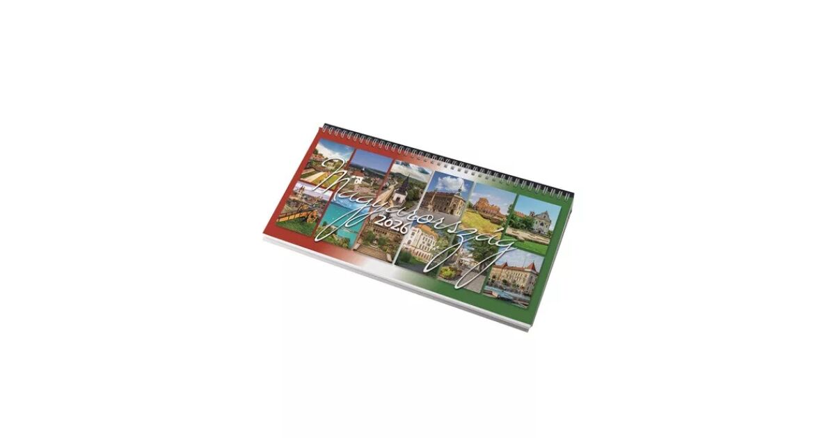 Realsystem 2026 Ungaria 7991-09 Calendar de birou orizontal, bordo ...