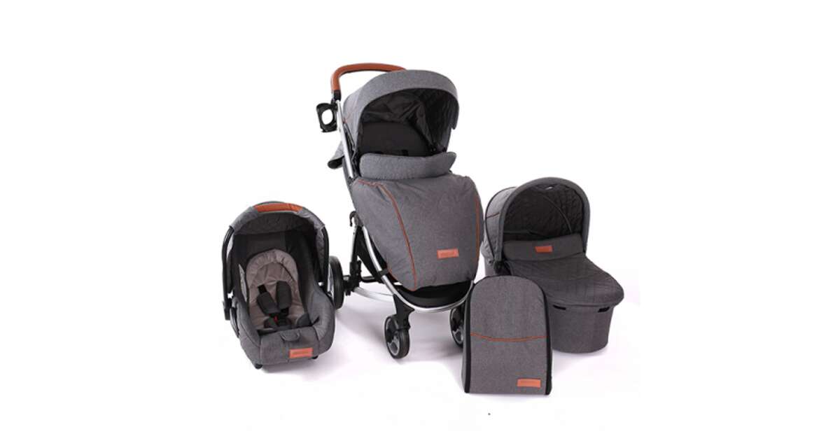 Kikka Boo Madrid 3in1 multifunkciós Babakocsi #szürke | Pepita.hu