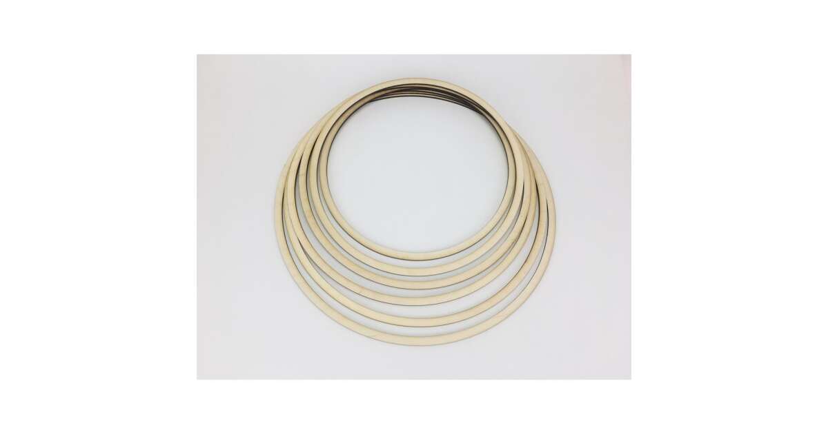 Lemn - Set de cercuri naturale 6 buc | Pepita.com