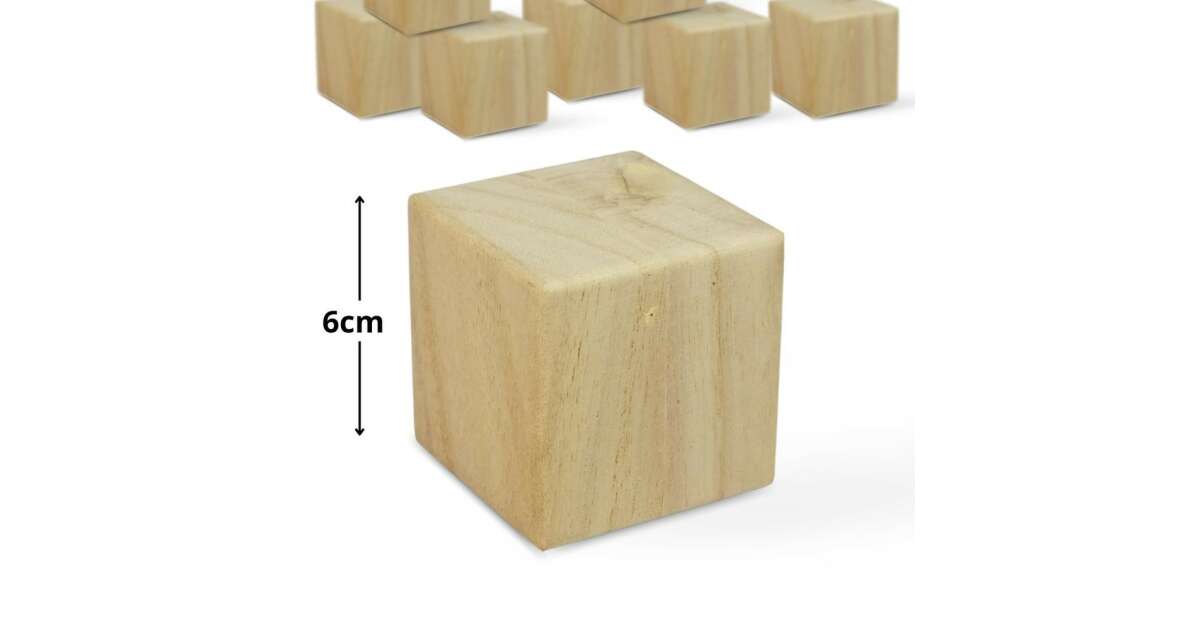 Natúr fa kocka 5,8x5,8cm | Pepita.hu