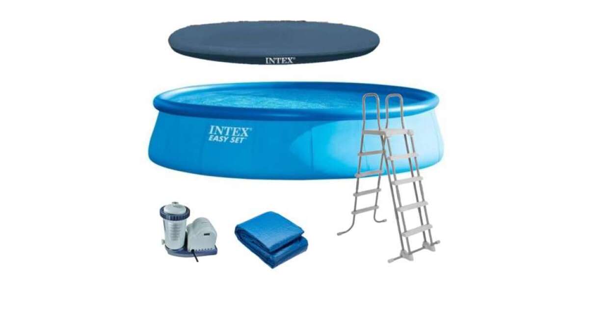 Csomagolássérült - Intex Easy Set felfújható Medence vízforgatóval ...