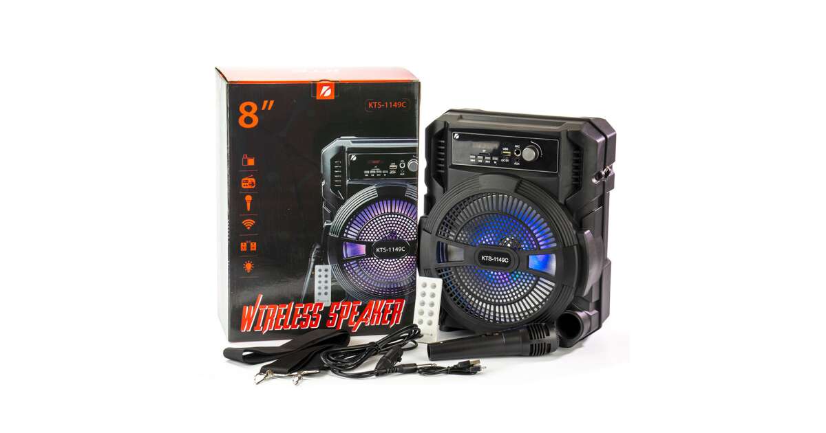 KTS-1149C bluetooth hangfal mikrofonnal + távirányítóval | Pepita.hu