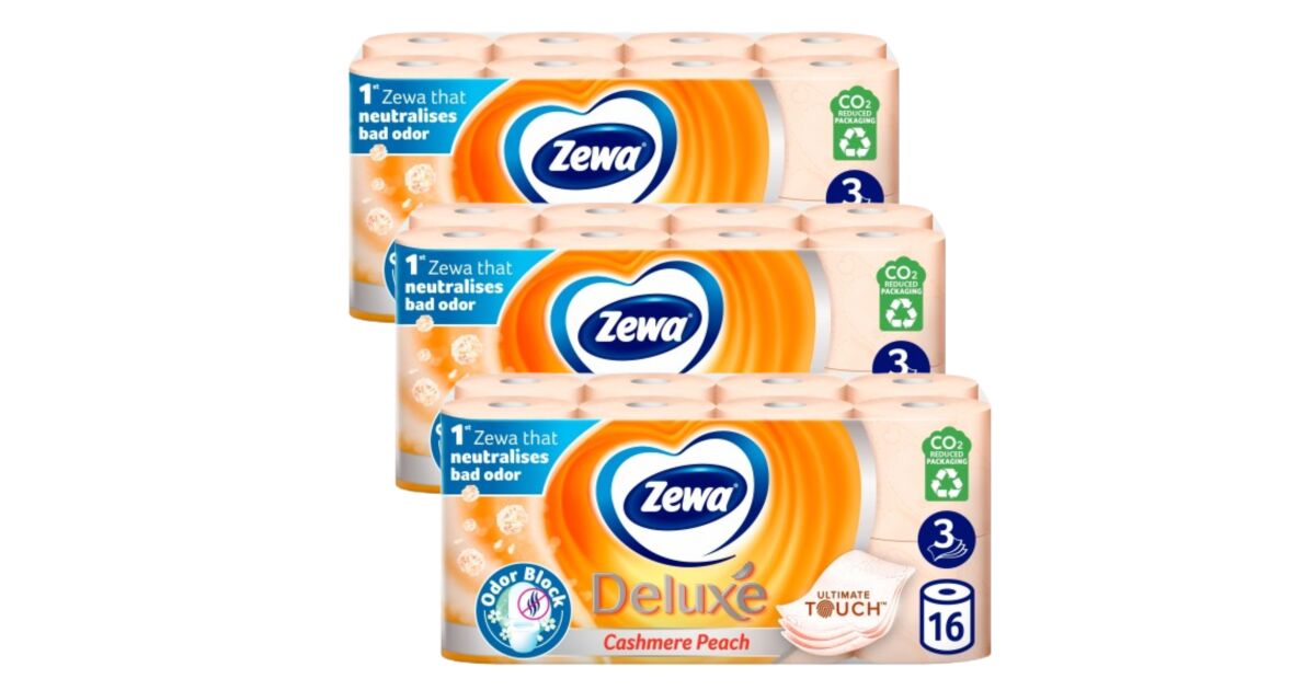 Zewa Deluxe Cashmere Peach 3 rétegű Toalettpapír 3x16 tekercs | Pepita.hu