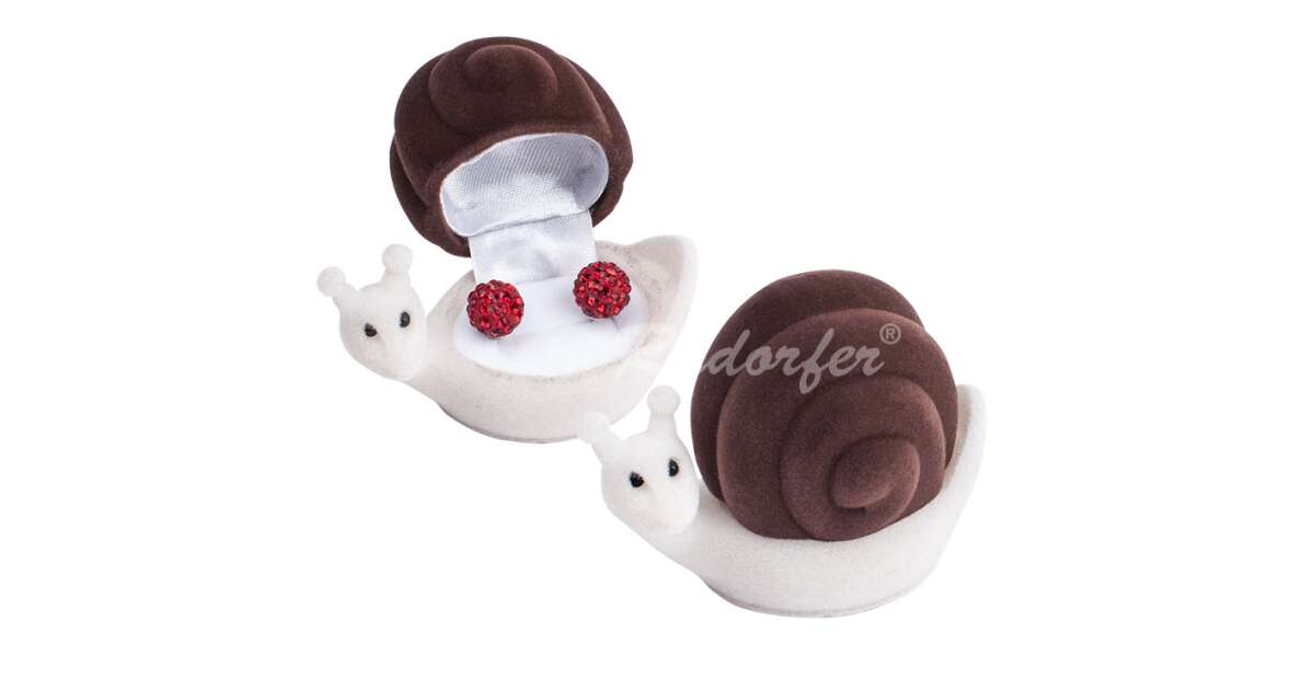 Barna színű, csiga formájú ékszertartó doboz | Pepita.hu