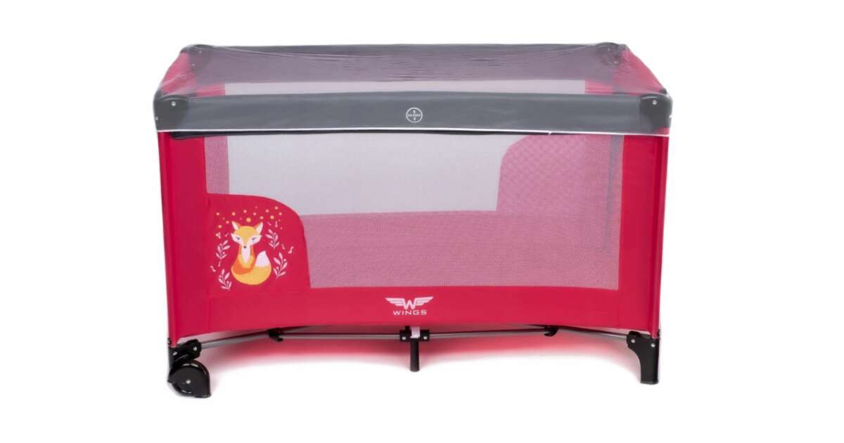 Wings hálós Utazóágy matraccal - Róka #rózsaszín | Pepita.hu