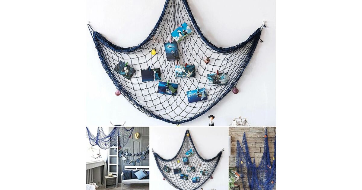 Dekorációs halászháló - kék 150x200cm | Pepita.hu