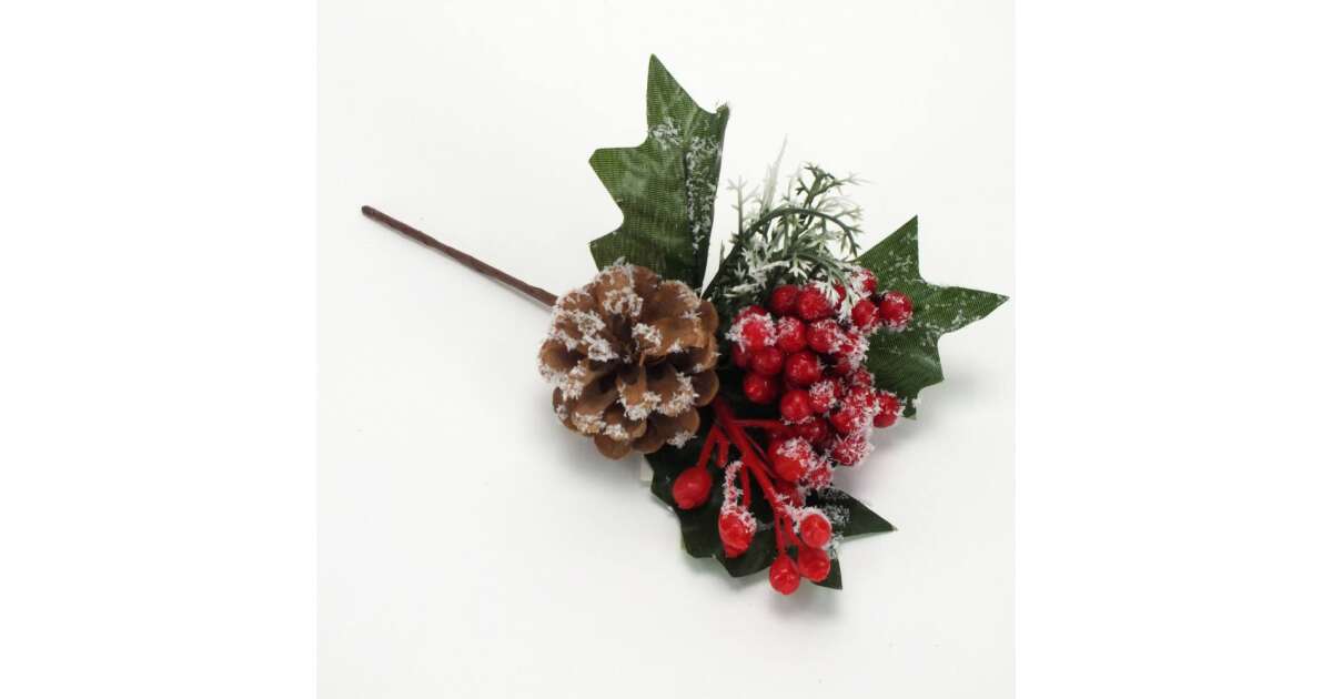 Téli pick - zimankós toboz ág, bogyós | Pepita.hu