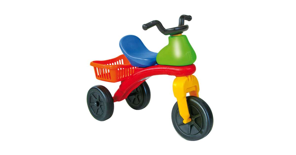 D-Toys Tricikli, Trappola 6 kosárral, 3 kerekű, lábbal hajtós, színes ...