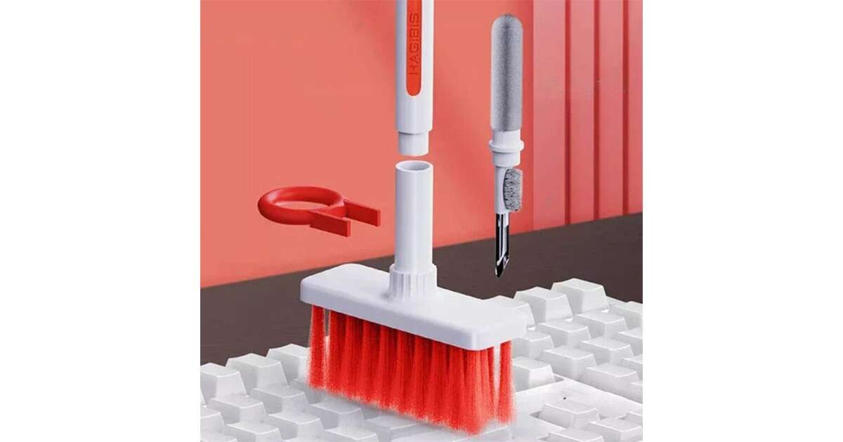 Fülhallgató és Billentyűzet tisztító, elekronikai takarító eszköz piros ...