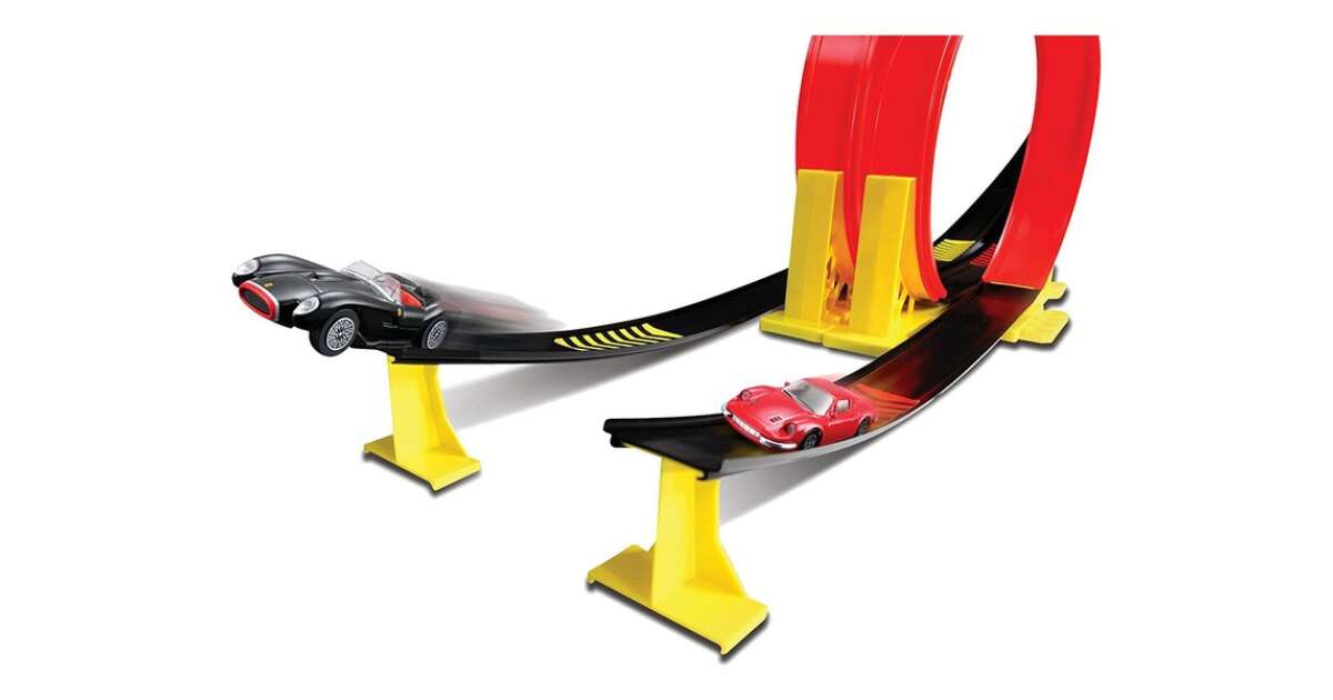 Bburago Ferrari Dual Loop autópálya +2 db kisautó 1:24 | Pepita.hu
