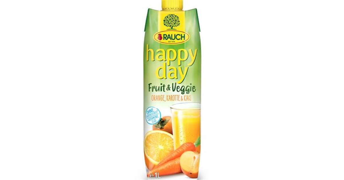 RAUCH Suc de fructe, 70%, 1 l, RAUCH Happy day veggie, portocaliu ...