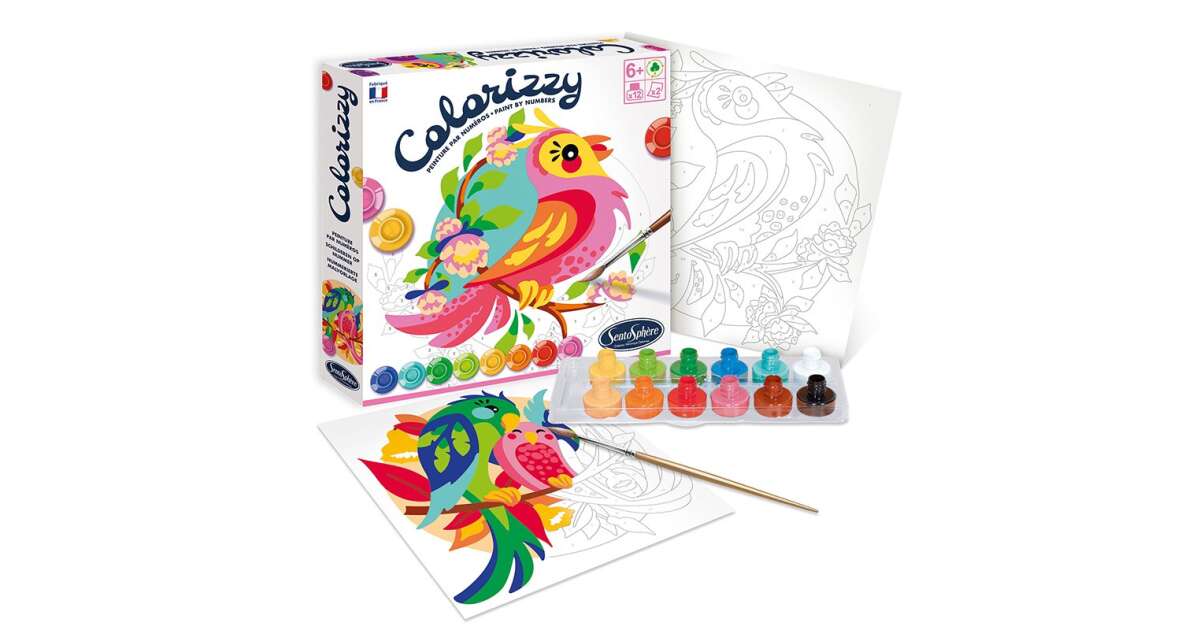 Számos kifestő, papagájok, Colorizzy, Sentosphere SA4505 | Pepita.hu