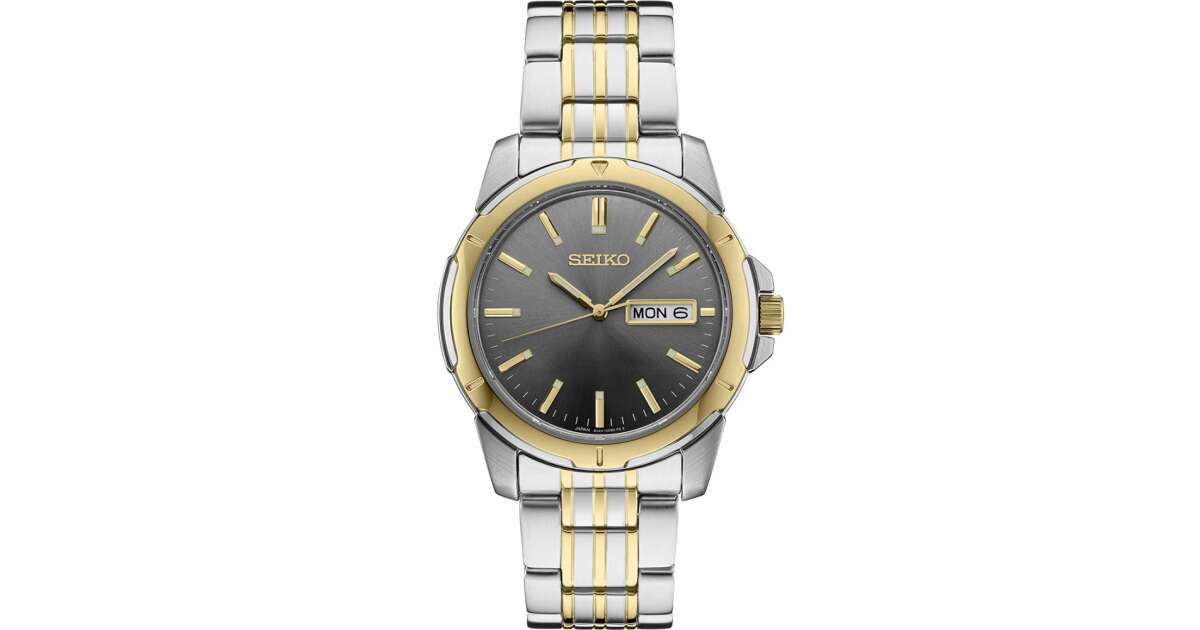 Seiko férfi's Japán Quartz óra karóra nemesacél szíj, ezüst, 10 (modell ...