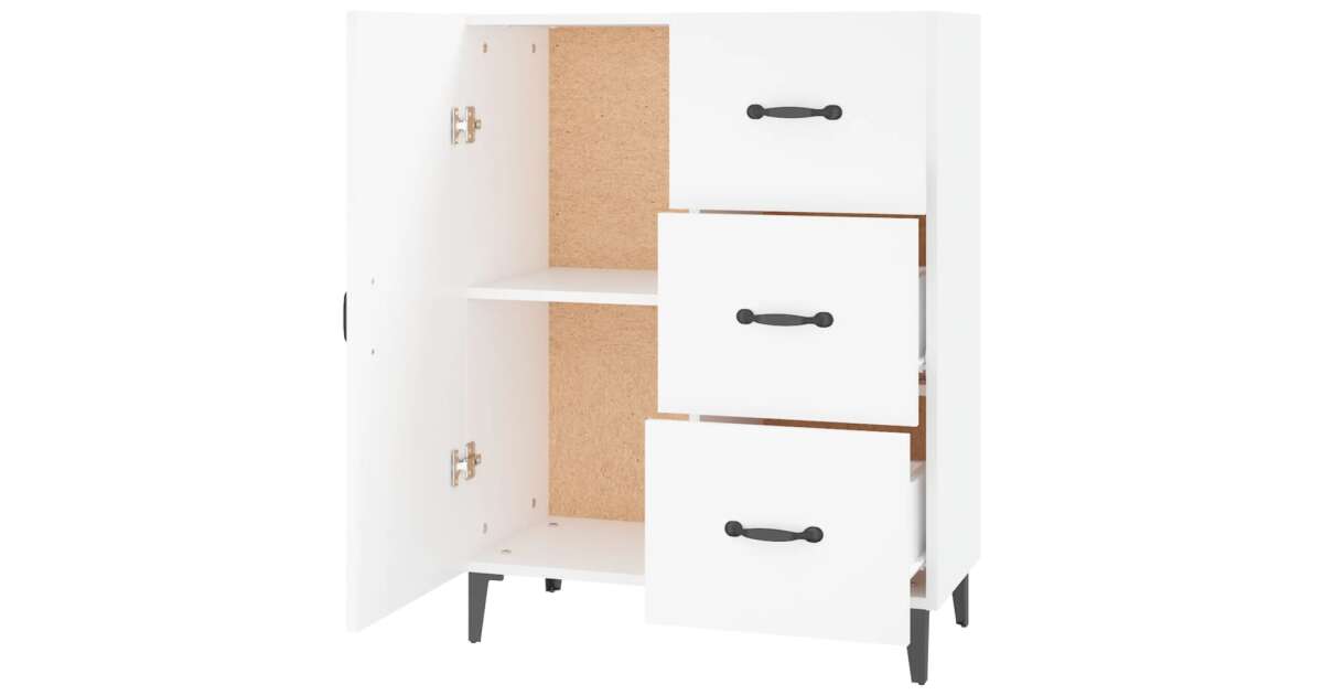 vidaXL Dulap, alb, 69,5x34x90 cm, lemn compozit | Pepita.com