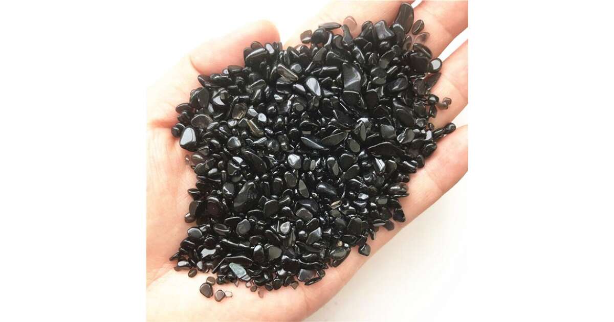 Fekete Turmalin Konfetti - Dekorációs Kristályok - 50g | Pepita.hu