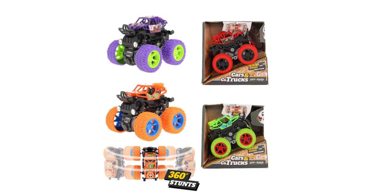 Toi-toys 4x4 lendkerekes monster truck autó – 9x7 cm, piros | Pepita.hu