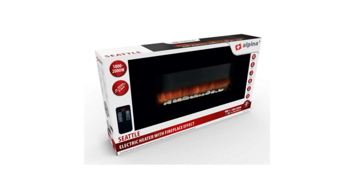 Semineu Electric Alpina Seattle Cu Telecomanda 2000 W | Pepita.com