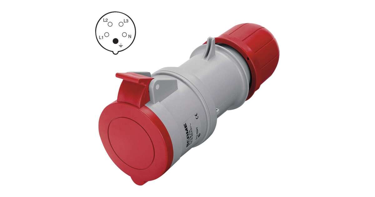 SCAME industrial flush mounted swing socket 5p 16a/400v IP44 | Pepita.com