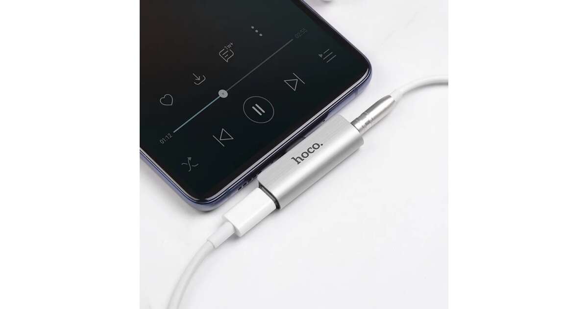 HOCO audio átalakító LS26 Type C - Jack 3,5mm + Type-c ezüst | Pepita.hu