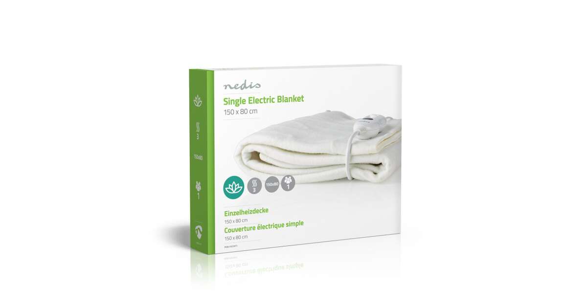 Pătură electrică | Pătură de sub pat | 1 persoană | 150 x 80 cm | 3 ...
