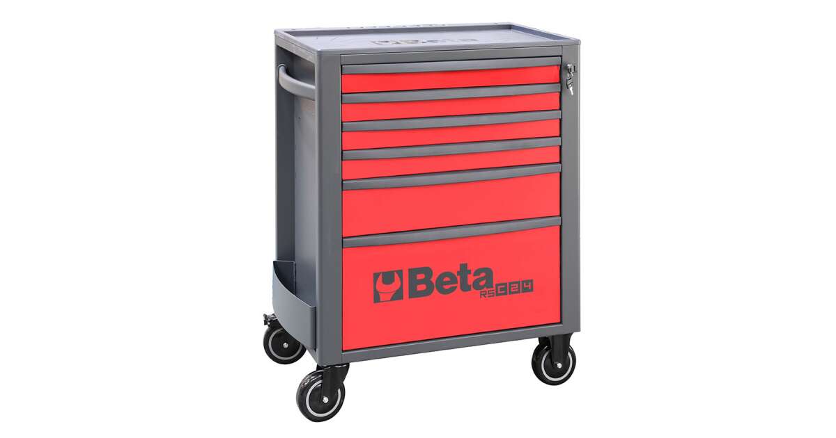 Beta RSC24/6-R 6 fiókos szerszámkocsi, piros (024004063) | Pepita.hu