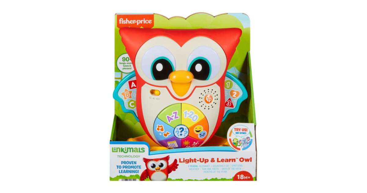 Fisher-Price Linkimals Bölcs Bagoly - Tanuló Játék - 18 hónaptól ...