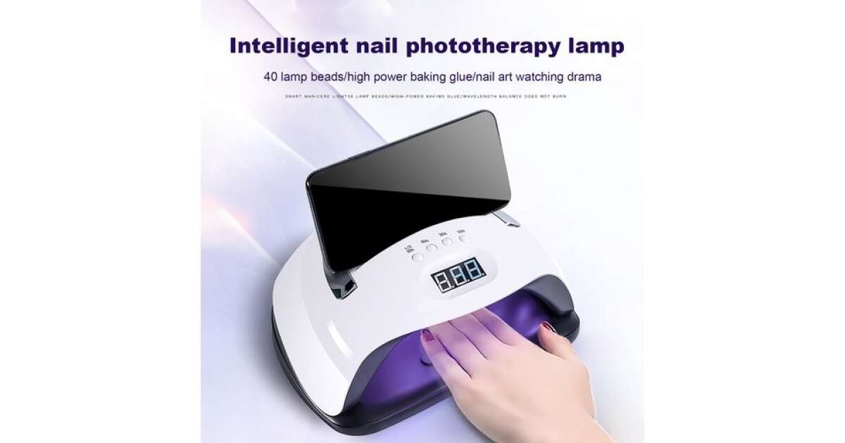 Sun Y9 UV/LED műkörmös lámpa 192W - fehér/fekete | Pepita.hu