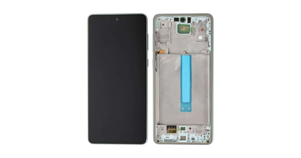 Samsung Galaxy A73 5G LCD kijelző, érintővel, mentazöld kerettel, gyári ...