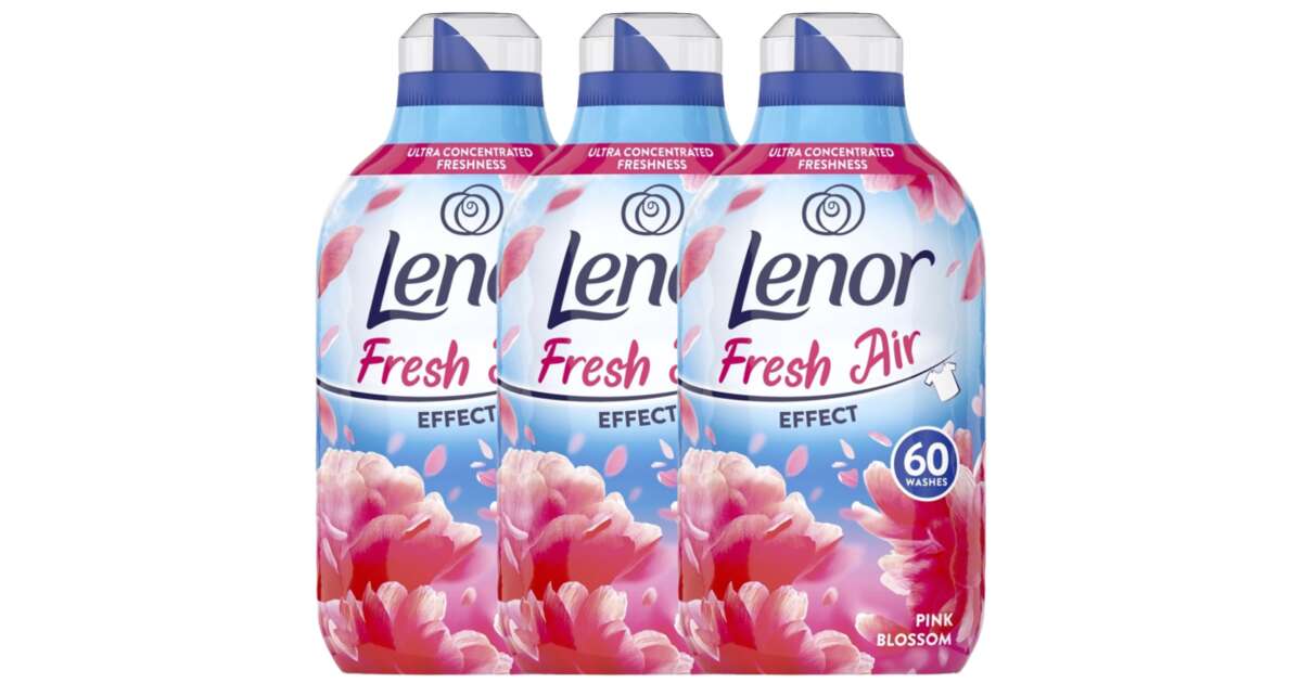 Lenor Fresh Air Effect Pink Blossom Öblítő 180 mosás 3x840ml | Pepita.hu