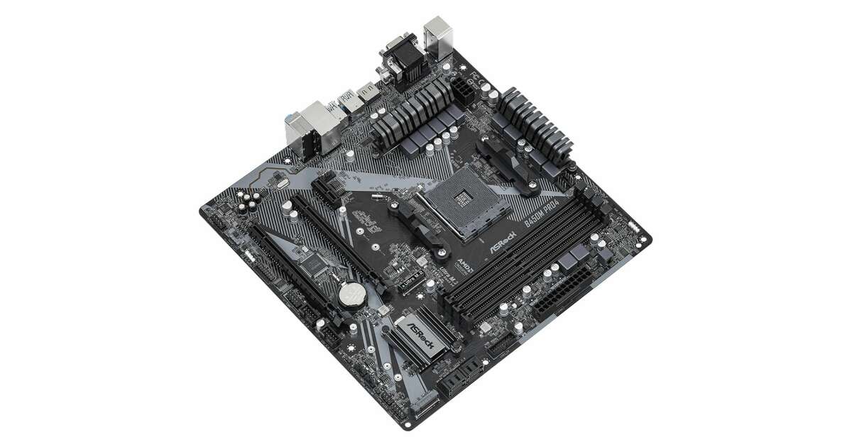 Asrock B450M Pro4 R2.0 AMD B450 AM4 foglalat Micro ATX | Pepita.hu