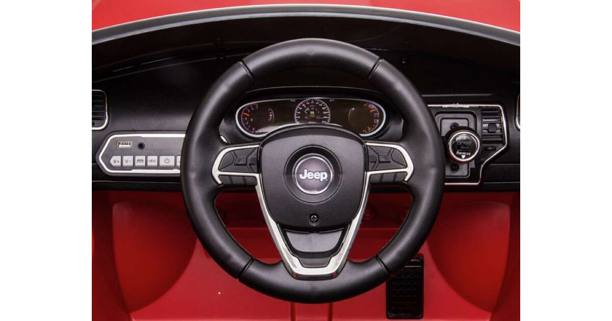 Jeep Grand Cherokee egyszemélyes elektromos autó piros színben | Pepita.hu