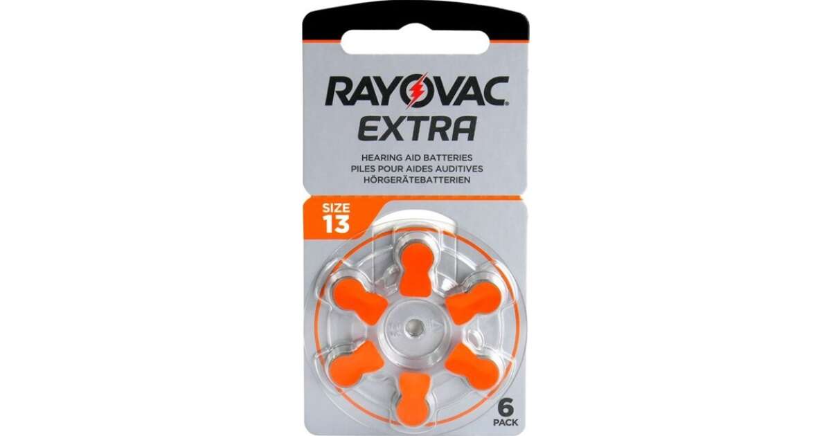 Rayovac Extra 13 hallókészülék elem 6db | Pepita.hu
