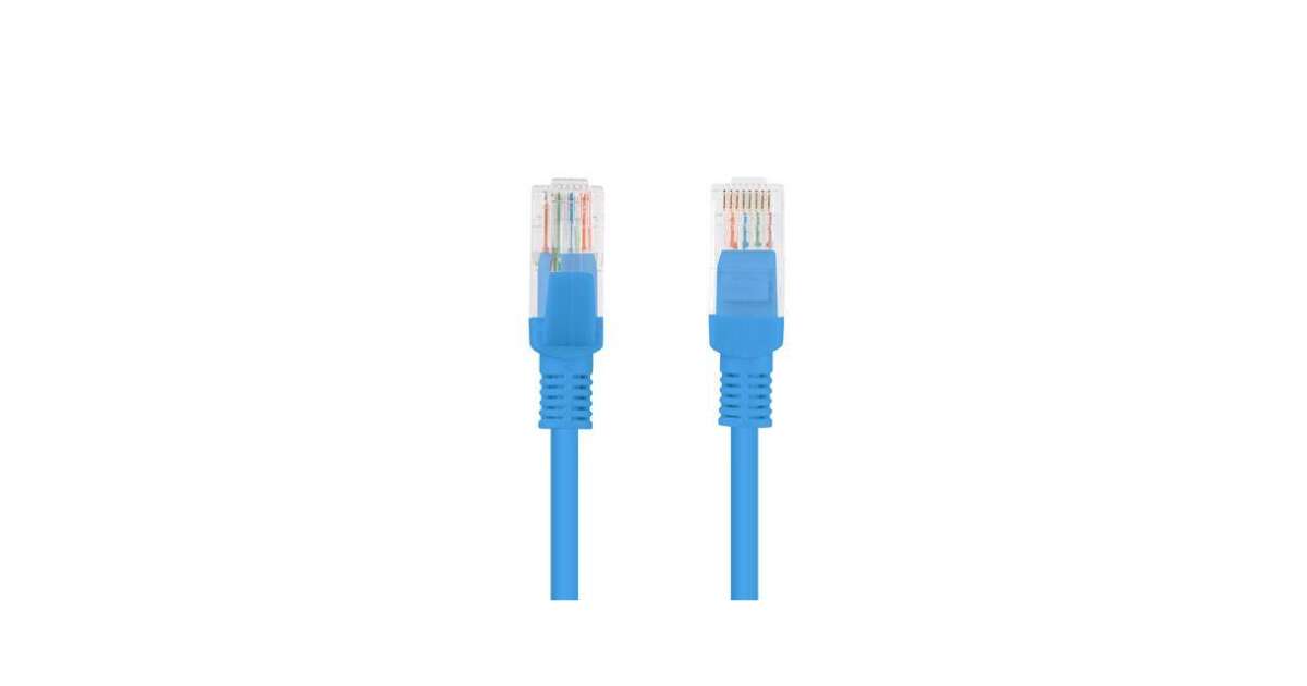 Cablu de corectie fibra optica Netrack, UTP, Cat. 5e, 10 m, Albastru ...