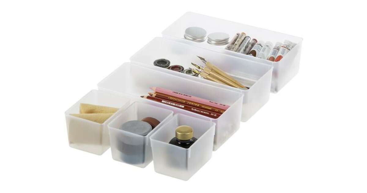 SMARTSTORE Classic 15 7 rekeszes átlátszó Műanyag tárolódoboz fekete ...