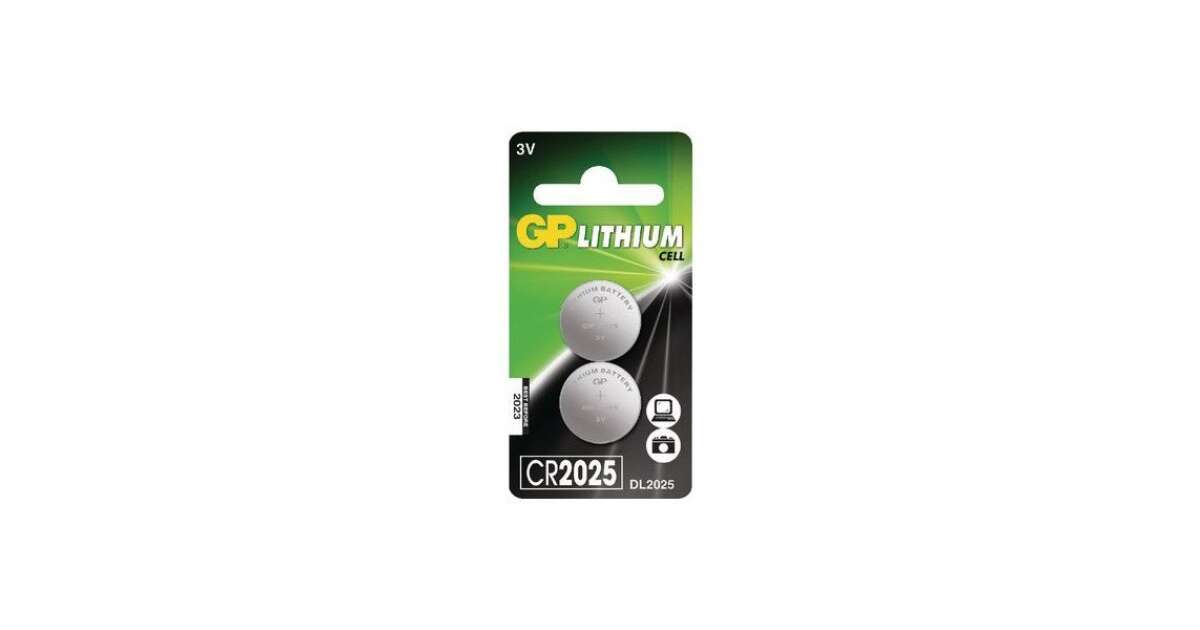 GP gombelem CR2025 Lithium 3V 2db/cs | Pepita.hu