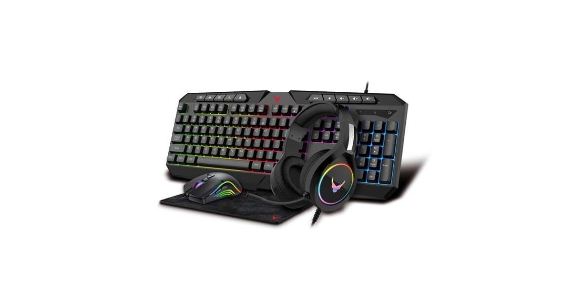 OMEGA Szett VARR Gaming, billentyűzet RGB + egér + fejhallgató ...