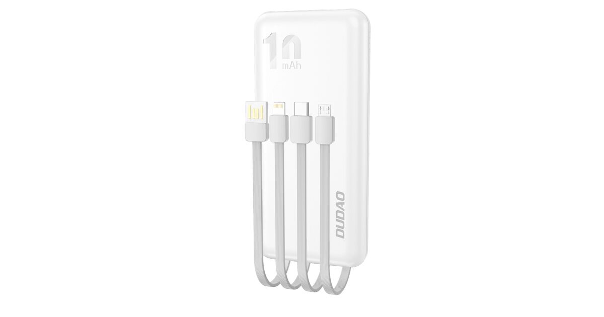 Dudao K6Pro 10000mAh Universal Powerbank mit USB, USB Typ-C, Lightning ...