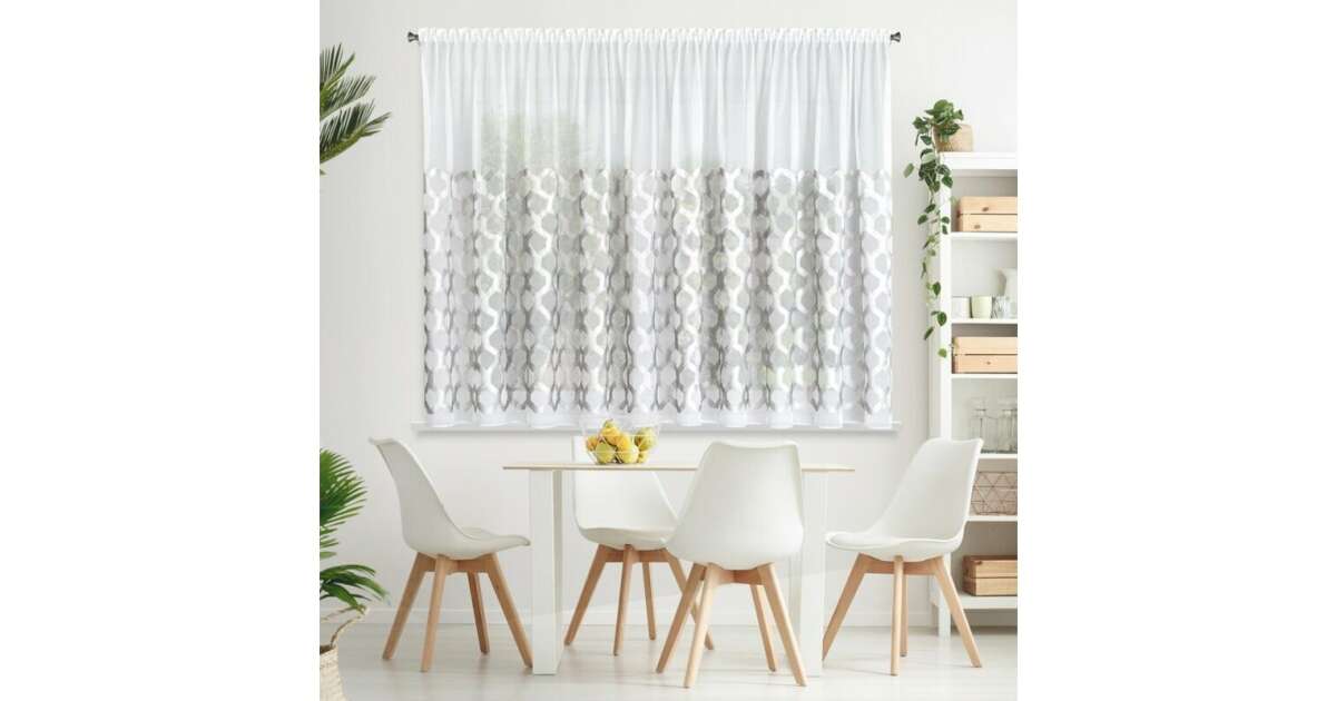 Ava fényáteresztő függöny Fehér 350x150 cm | Pepita.hu