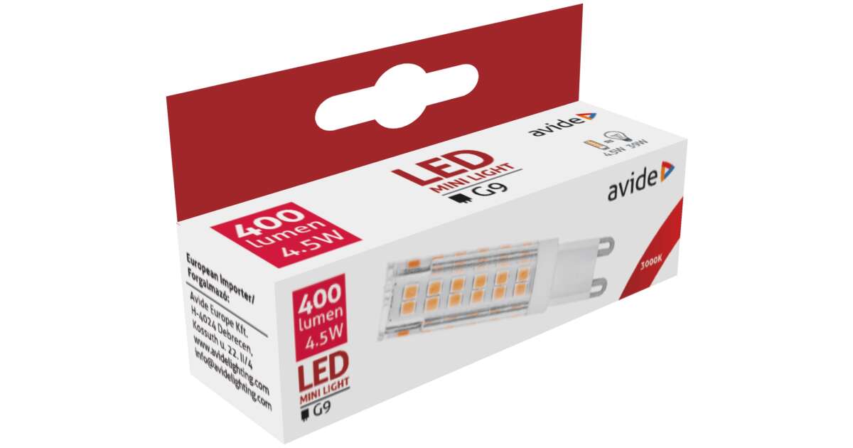 Avide LED 4.5W G9 220° WW 3000K fekvő | Pepita.hu