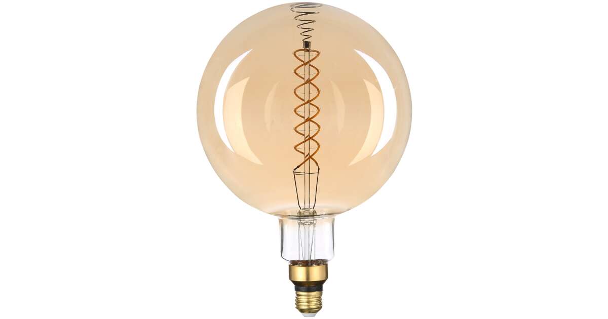 Avide LED Jumbo Filament Nowra 200x300mm Amber 8W E27 2400K Dimmable ...