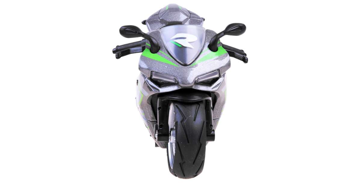 Szürke színű fém motor zöld csíkkal | Pepita.hu