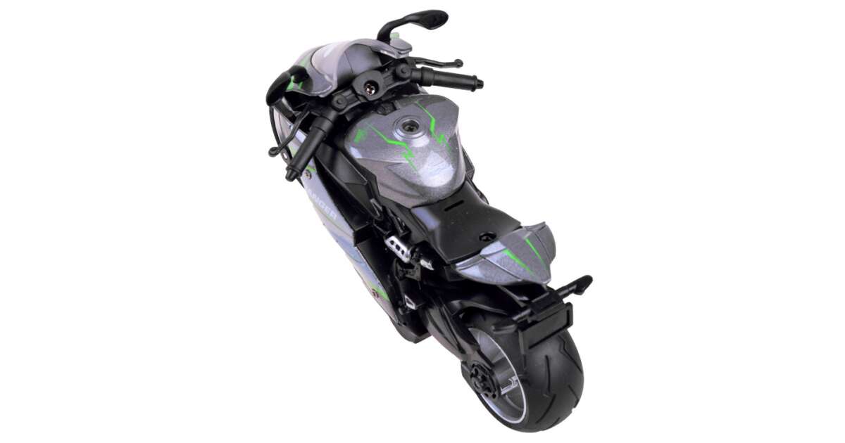 Szürke színű fém motor zöld csíkkal | Pepita.hu