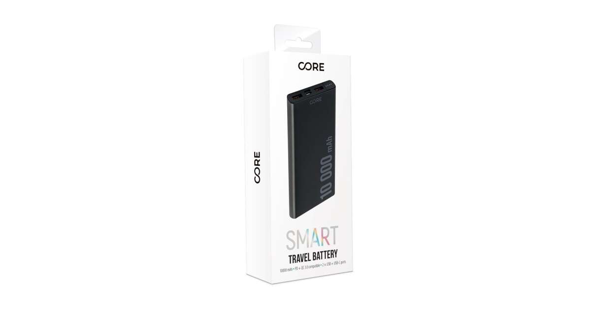 Forever Core power bank SPF-01 PD + QC 10000 mAh 18W fekete | Pepita.hu