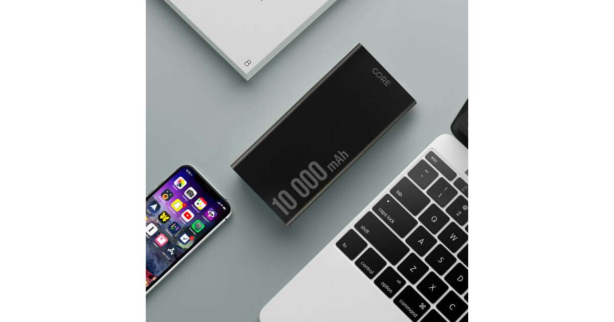 Forever Core power bank SPF-01 PD + QC 10000 mAh 18W fekete | Pepita.hu