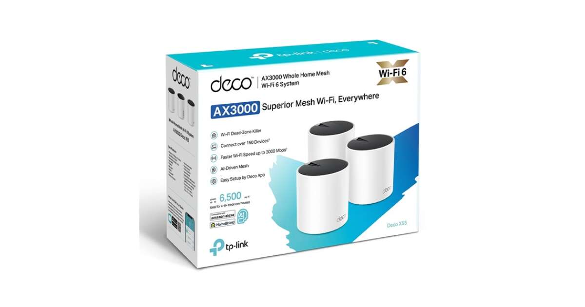 TP-Link DECO X55(3-PACK) Wireless Mesh Networking system AX3000 DECO ...
