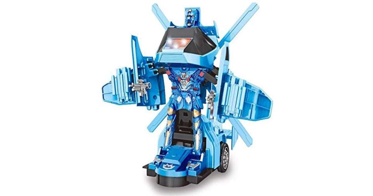 SilverHome Helikopterré Átalakuló Harci Robot kék színben | Pepita.hu