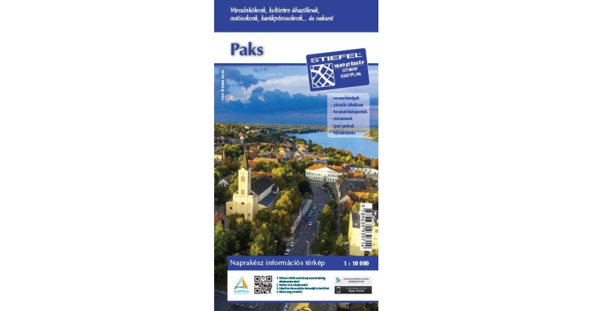 Stiefel - Paks Várostérkép - Hajtogatható - 1:10000 | Pepita.hu