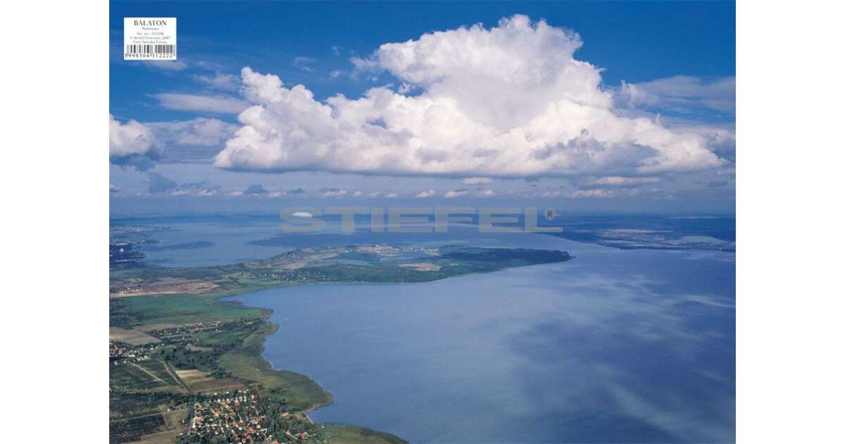 Balaton panoráma tányéralátét könyöklő + hátoldalon Balaton térkép ...